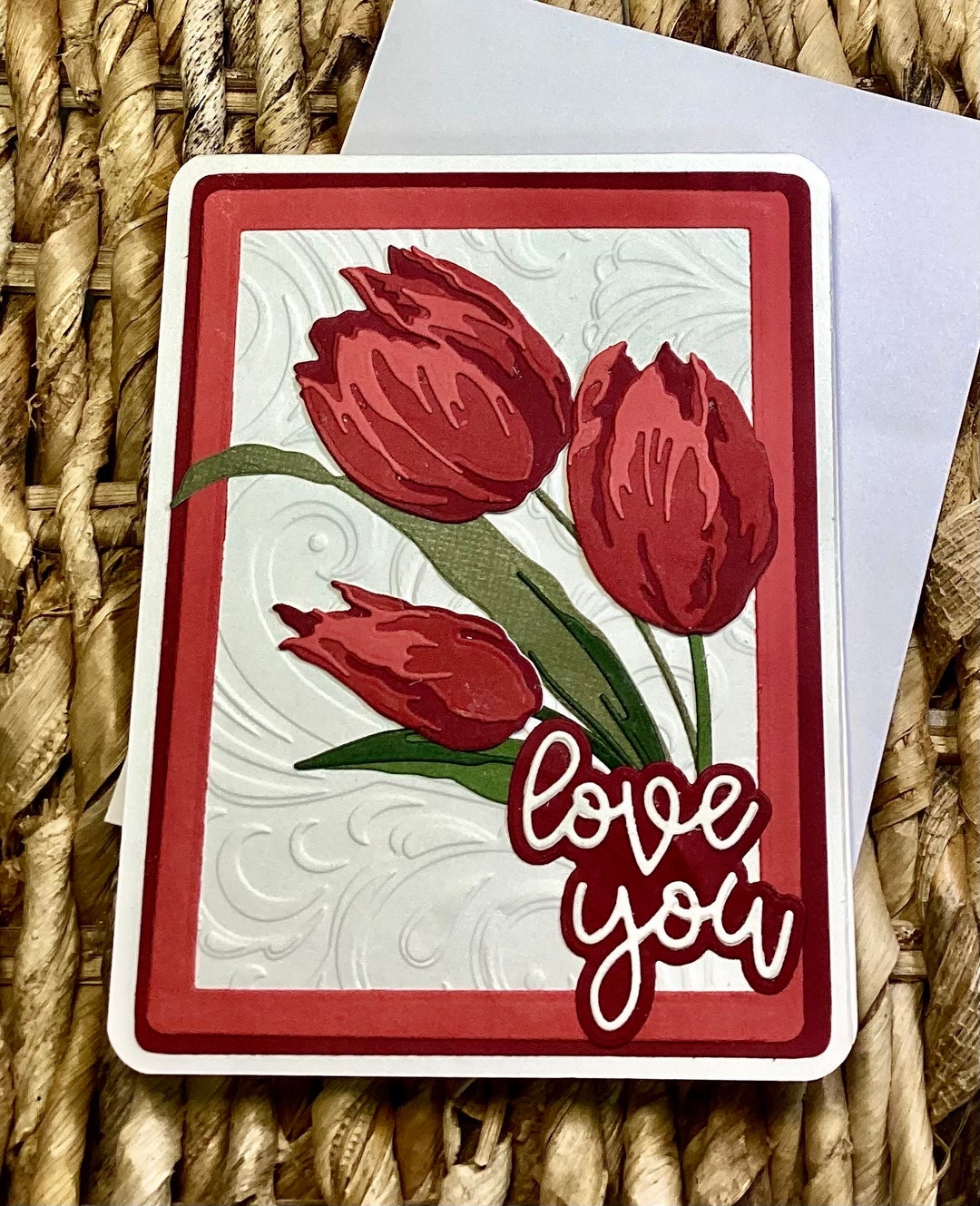 Blank Tulip Card Set - Blank Multipurpose Card Set Tulips Handmade ...
