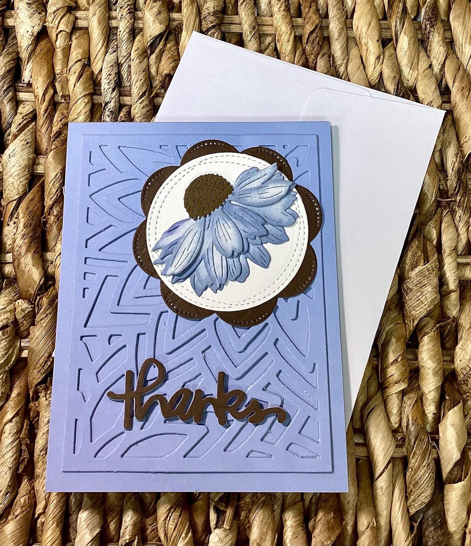 Thank You Card - Blank, Versatile, Handmade, Textured, Elegant ...