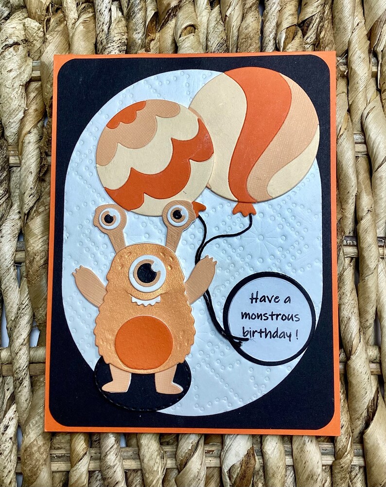 Monster Birthday Card - Etsy