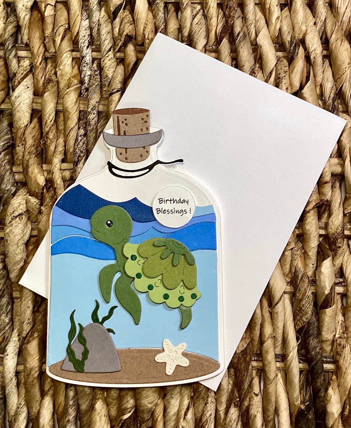 Sea Turtle Birthday Card - Etsy