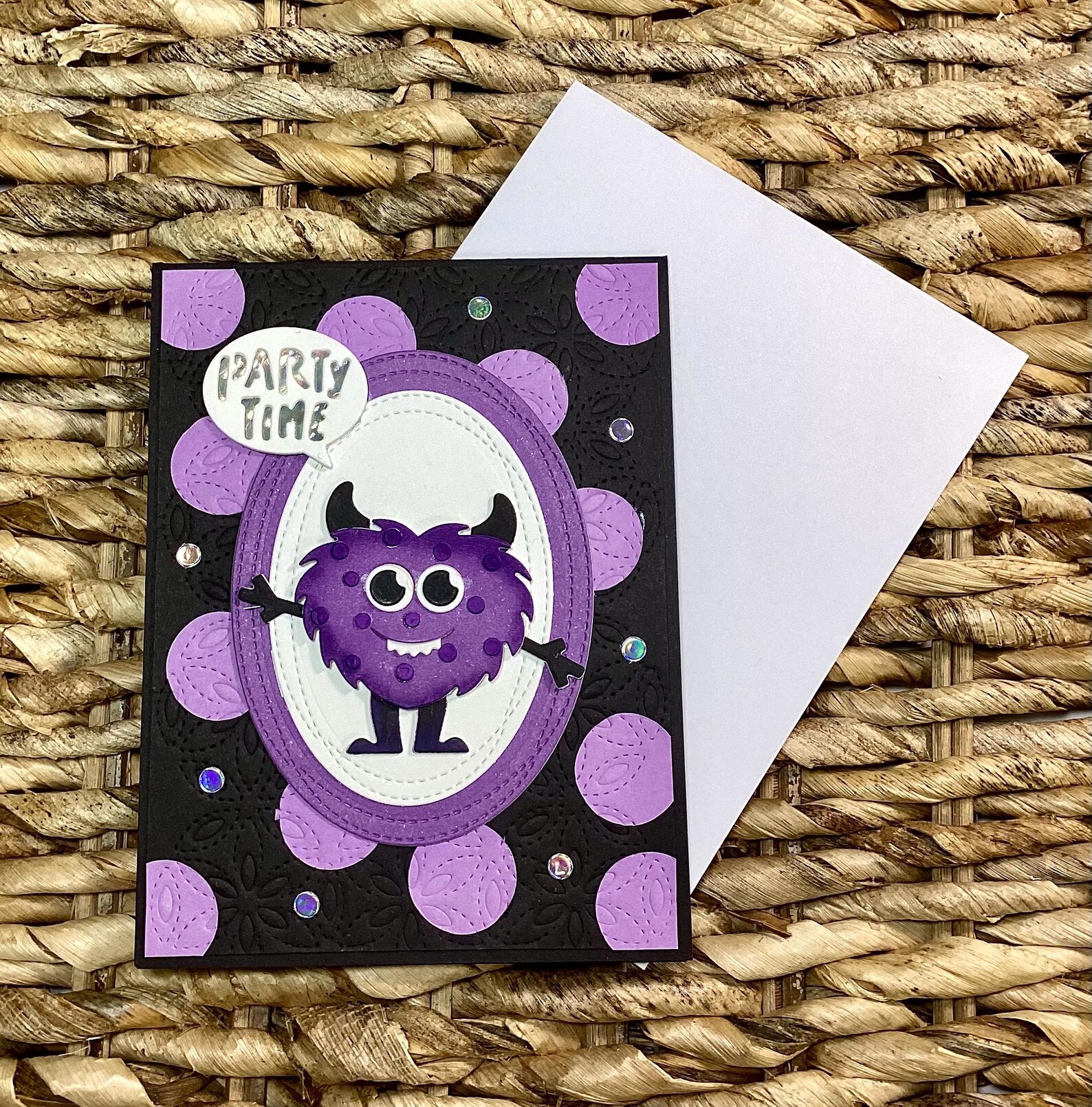 Birthday Heart-shaped Monster Polka Dot Handmade Textured 3D Playful ...