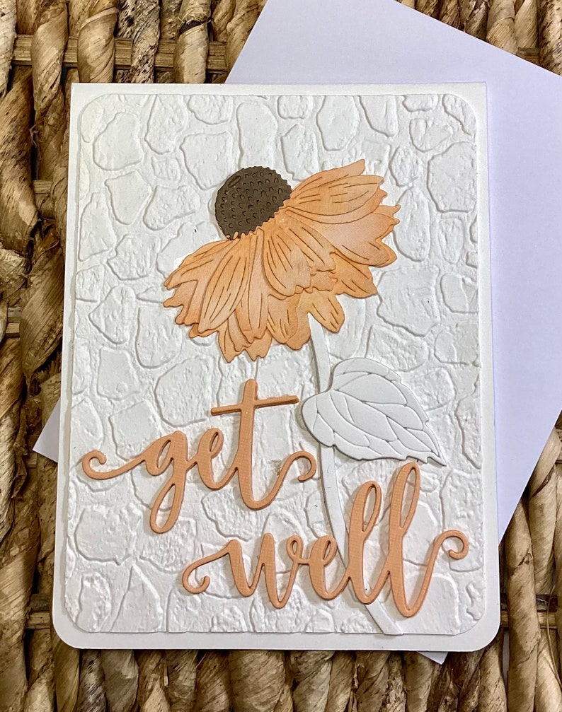 Get Well Card - Handmade, Uplifting, Comforting, Textured, Thoughtful ...