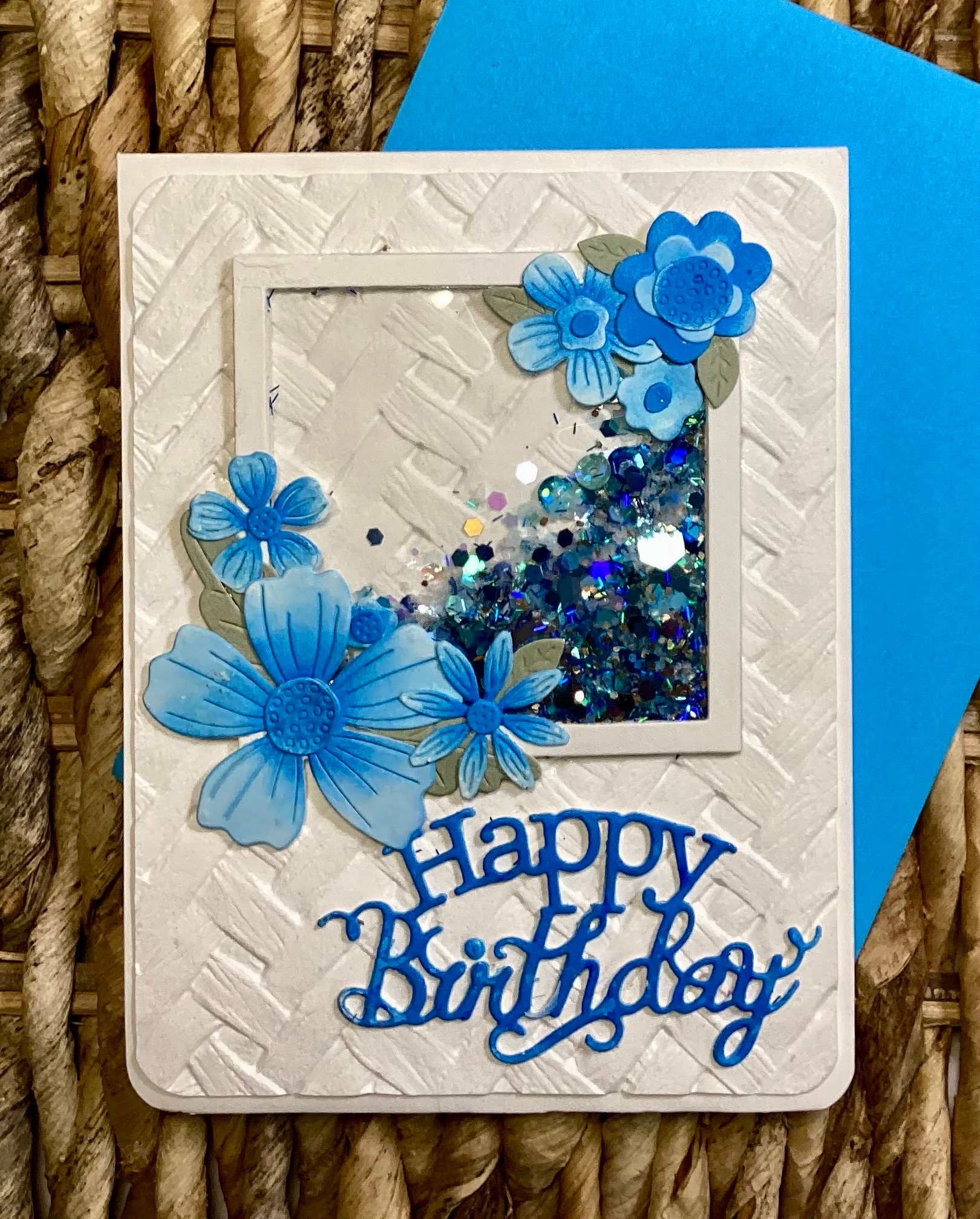 Birthday Card - Birthday, Shaker, Handmade, Festive, Cheerful, Textured ...