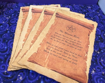 The Wiccan Rede - Short Version: (ONE SHEET 8.5x11 in PDF, Png), Wiccan ...