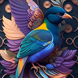 Birthday Calendar Birds, PRINTABLE, Eternity, Nature, Gift, Bird ...