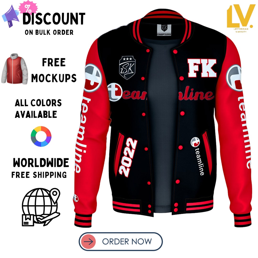Varsity Letterman Jacket for Men Women and Kids Customizable Highschool ...