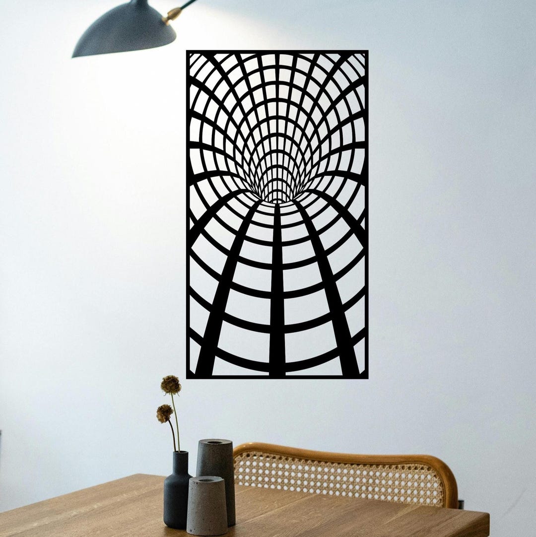 3D Wall Decor Illusion Cut Svg Dxf File Wall Sticker Pdf Template Cnc ...