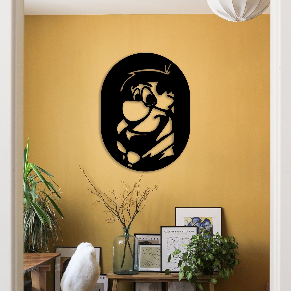 Fred Flintstone Cut Svg Dxf File Wall Sticker Pdf Template Cnc Cutting ...