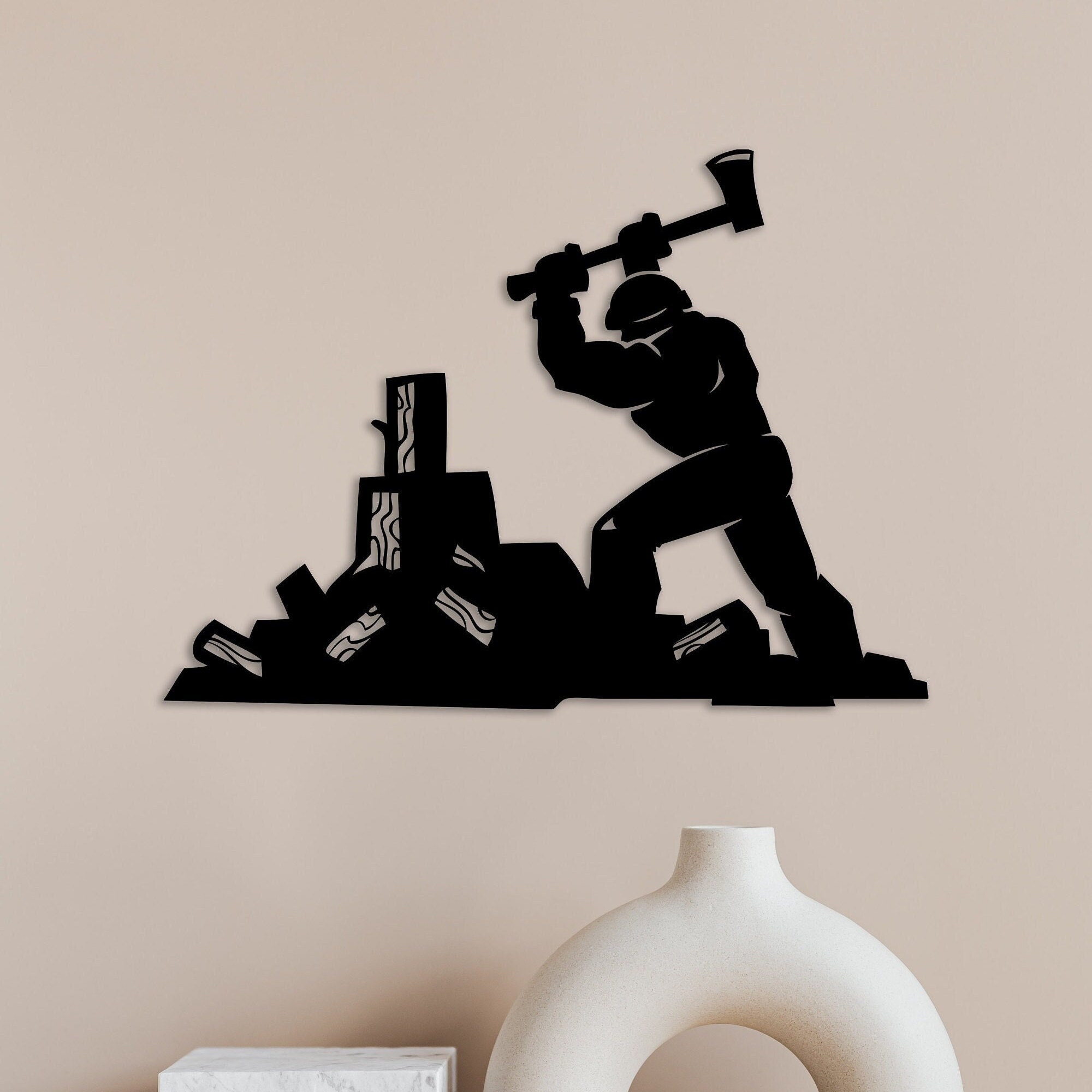 Wood Cutter Cut Svg Dxf File Wall Sticker Pdf Template Cnc Cutting ...
