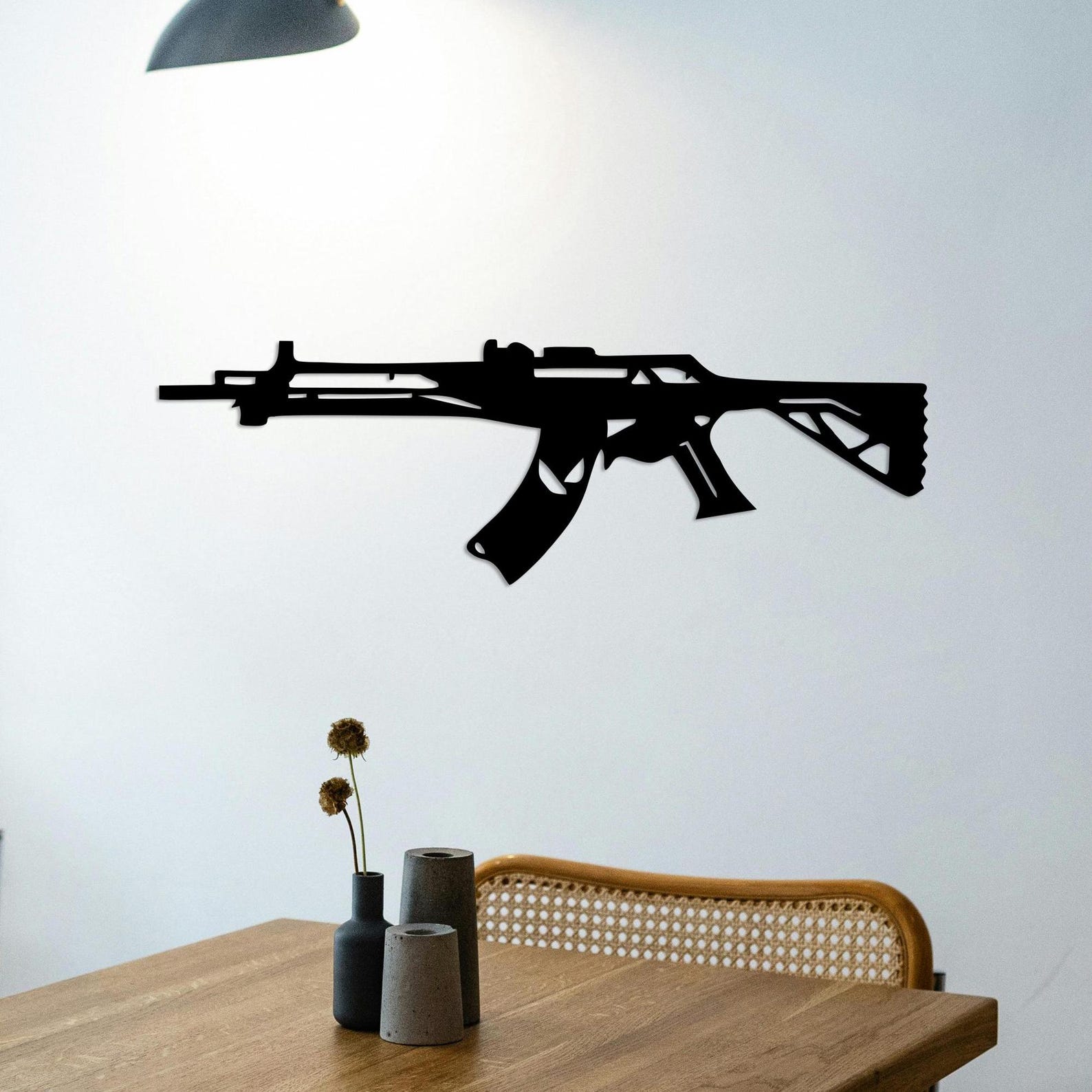 Valorant Weapon Vandal Cut Svg Dxf File Wall Sticker Pdf Template Cnc ...