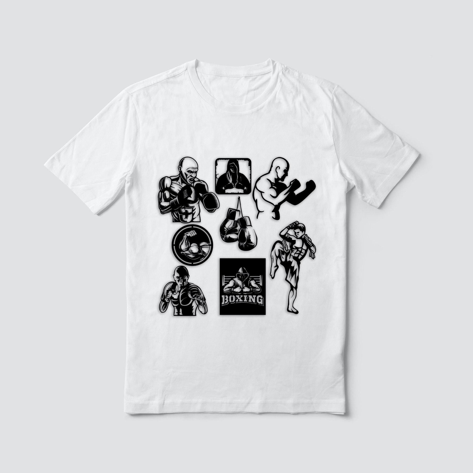 Boxing Fight Svg Cut Dxf File Wall Sticker Pdf Template Cnc Cutting ...