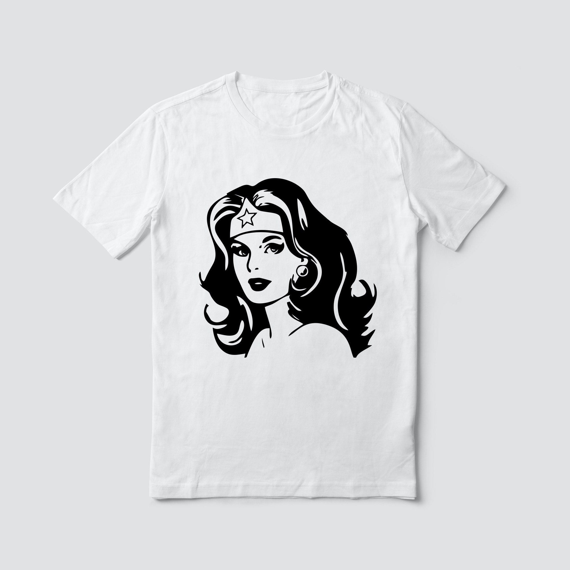 Wonder Woman Svg Cut Dxf File Wall Sticker Pdf Template Cnc Cutting ...