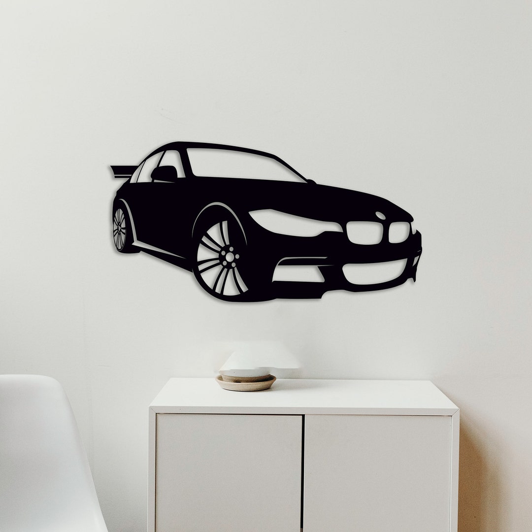 Sports Car Cut Svg Dxf File Wall Sticker Pdf Template Cnc Cutting ...