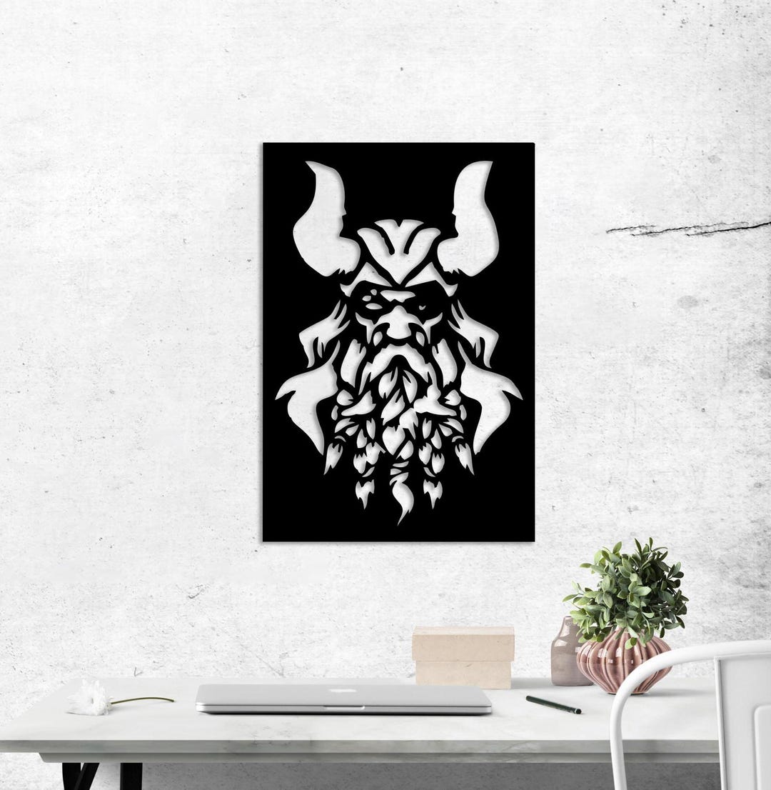 Odin Norse God Cut Svg Dxf File Wall Sticker Pdf Template Cnc Cutting ...