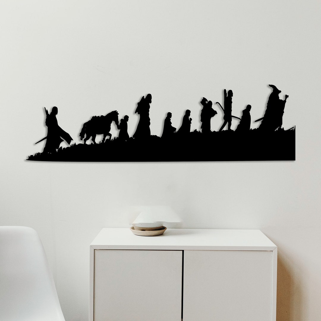 LOTR Cut Svg Dxf File Wall Sticker Pdf Template Cnc Cutting Router ...