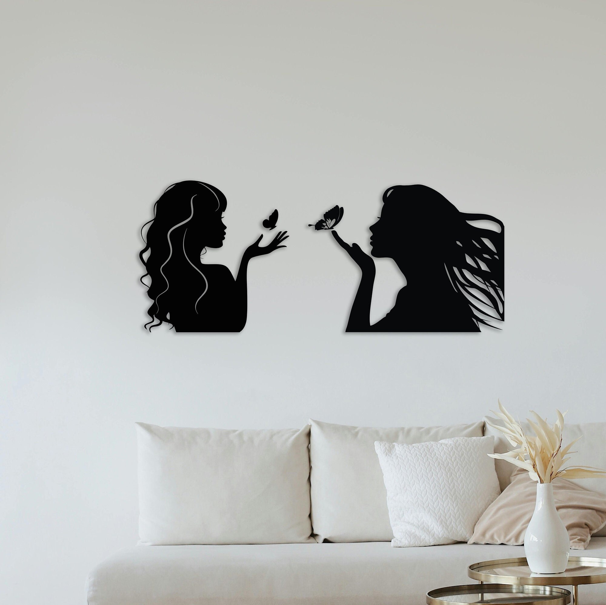 Woman (6 Bundle) Svg Cut Dxf File Wall Sticker Pdf Template Cnc Cutting ...