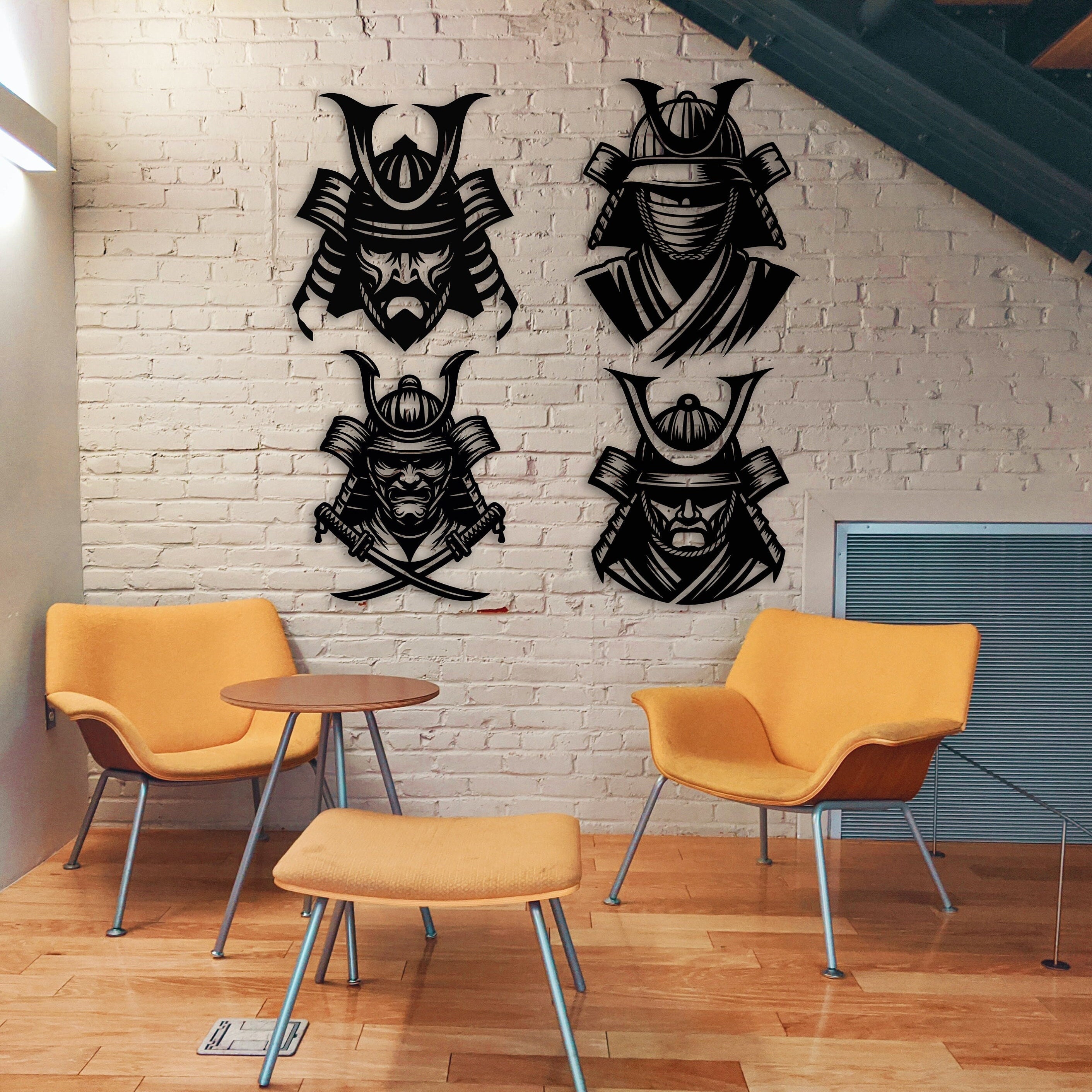 Samurai Packet (4) Cut Svg Dxf File Wall Sticker Pdf Template Cnc ...