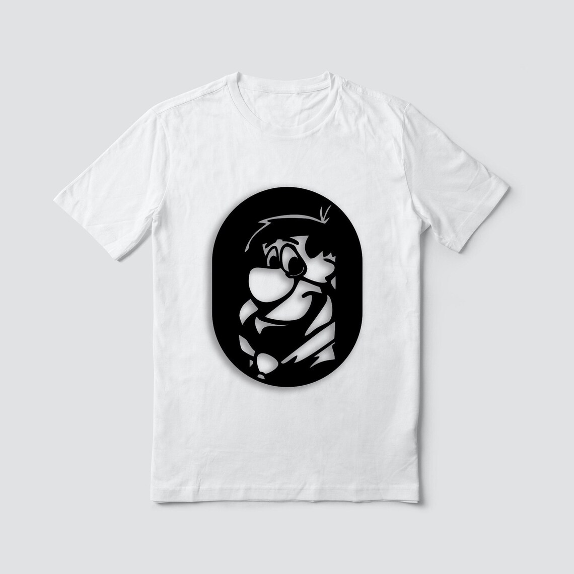 Fred Flintstone Cut Svg Dxf File Wall Sticker Pdf Template Cnc Cutting ...