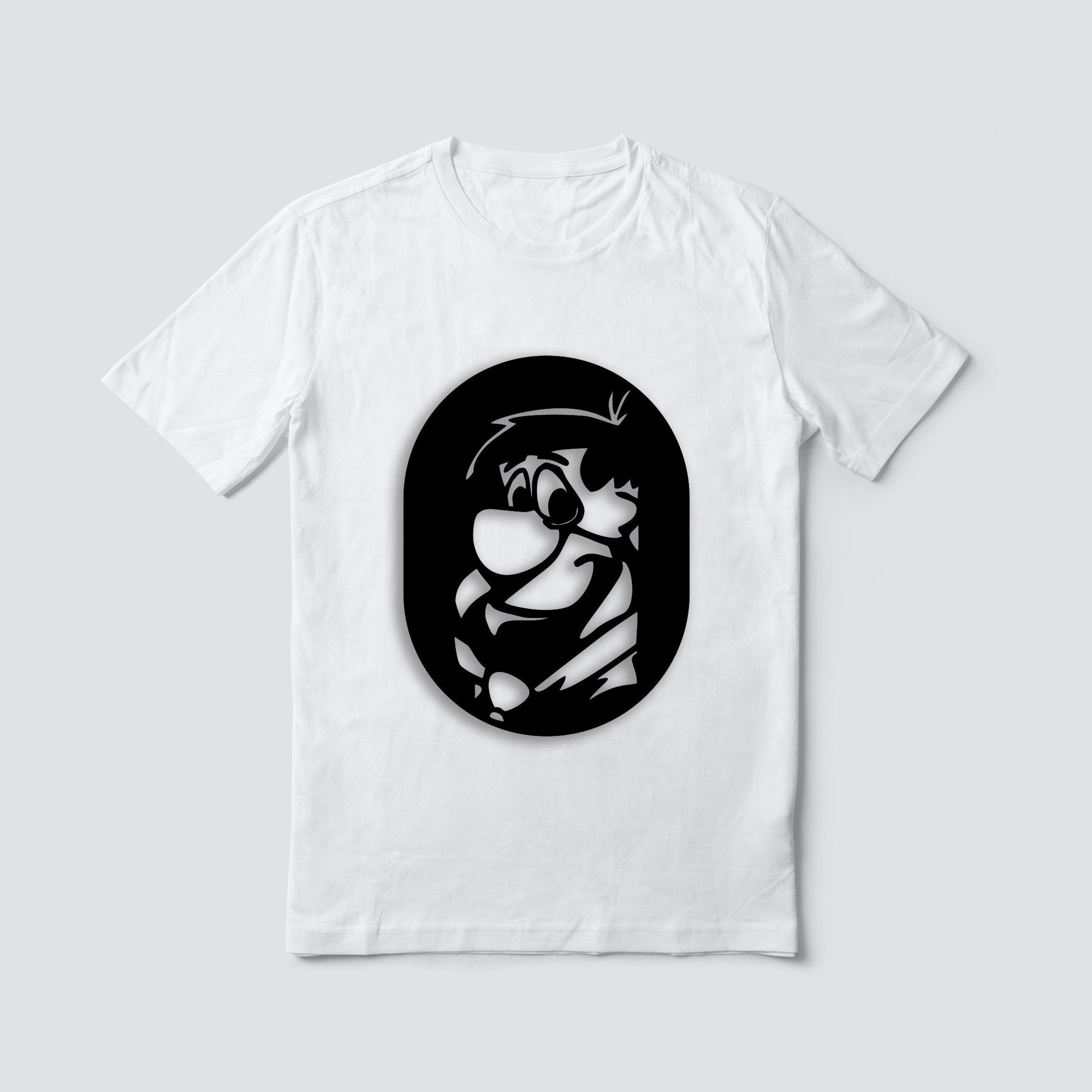 Fred Flintstone Cut Svg Dxf File Wall Sticker Pdf Template Cnc Cutting ...