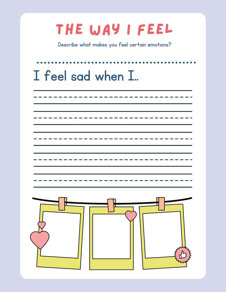 Mood Tracker for Children Digital Download Journal Planner School Home ...