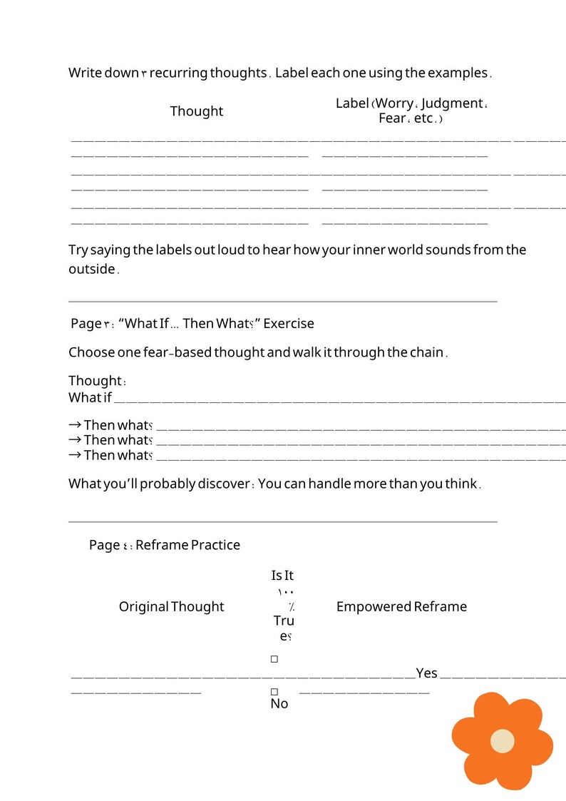 Stop Overthinking Workbook: 3-day Mental Clarity Guide (digital ...