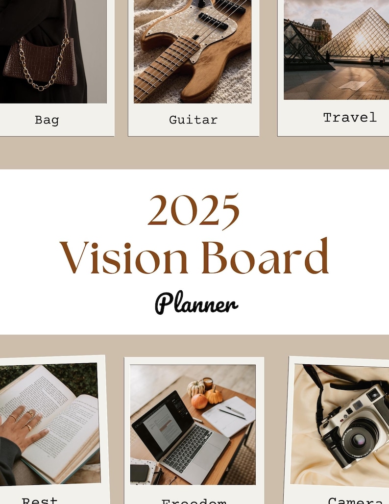 Vision Board Journal 2025: Manifest Your Dreams, Goal Setting - Etsy
