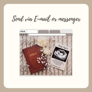 Bible Pregnancy Announcement, Neutral Baby Announce, Digital Pregnancy ...