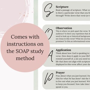 SOAP Bible Study Journal, Quiet Time Journal, Christian Woman Tools ...