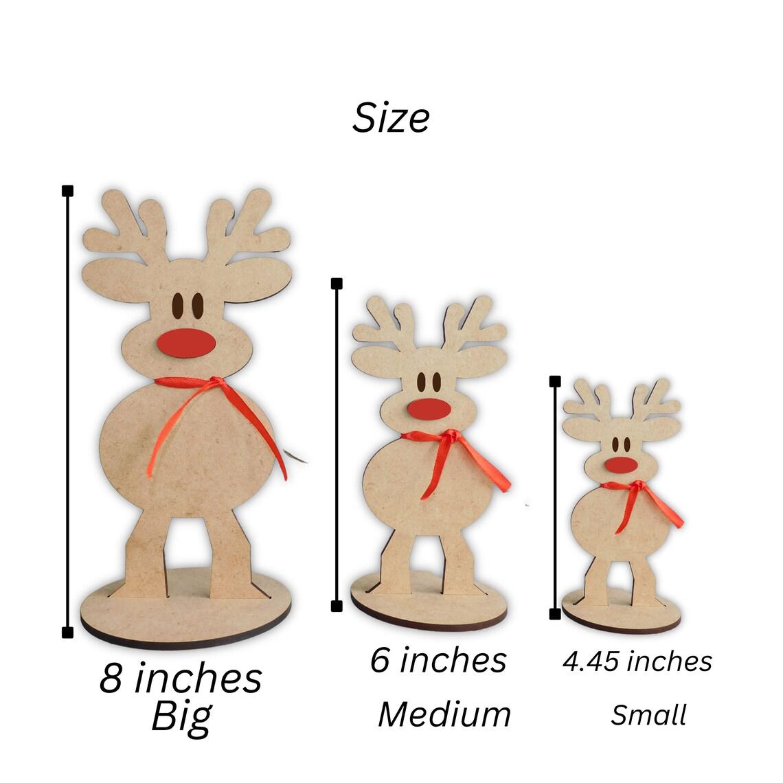 Family Christmas Reindeer Decoration, Personalised Freestanding ...