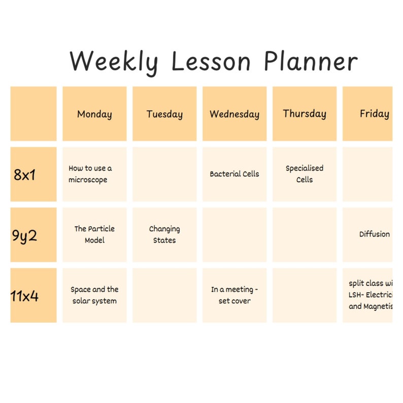 Printable Weekly Planning Sheets for Teachers - Etsy