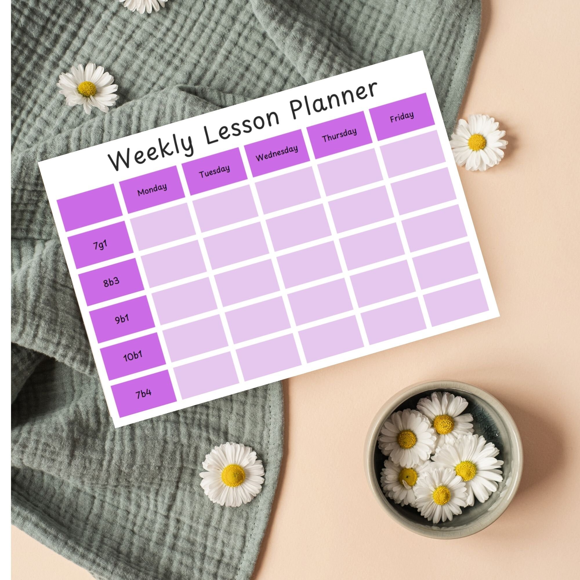 Printable Weekly Planning Sheets for Teachers - Etsy