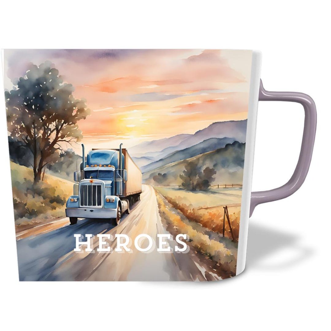 Trucking Heroes Themed Cafe Mugs - Etsy
