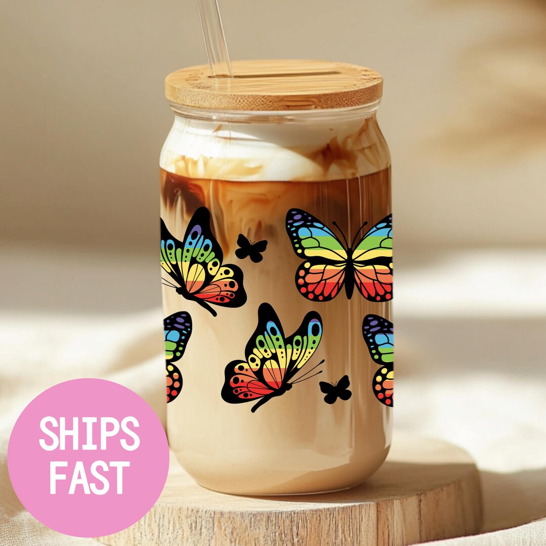 Butterfly Pride Glass, Pride Month, LGBTQ - Etsy