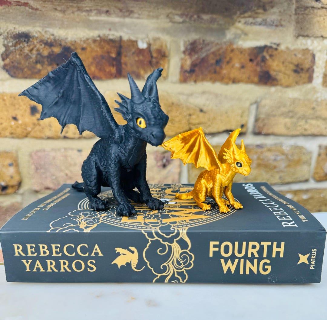 Fourth Wing Dragons | Tairn & Andarna | Black and Gold Dragons ~ Fourth ...