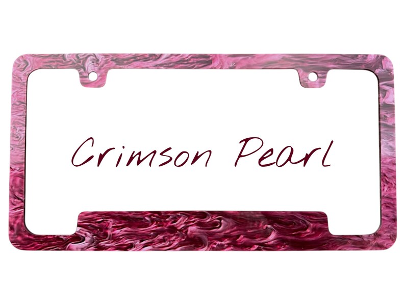 Pearl Acrylic License Plate Frame, Pink and Red Frames, 12x6" Frames ...
