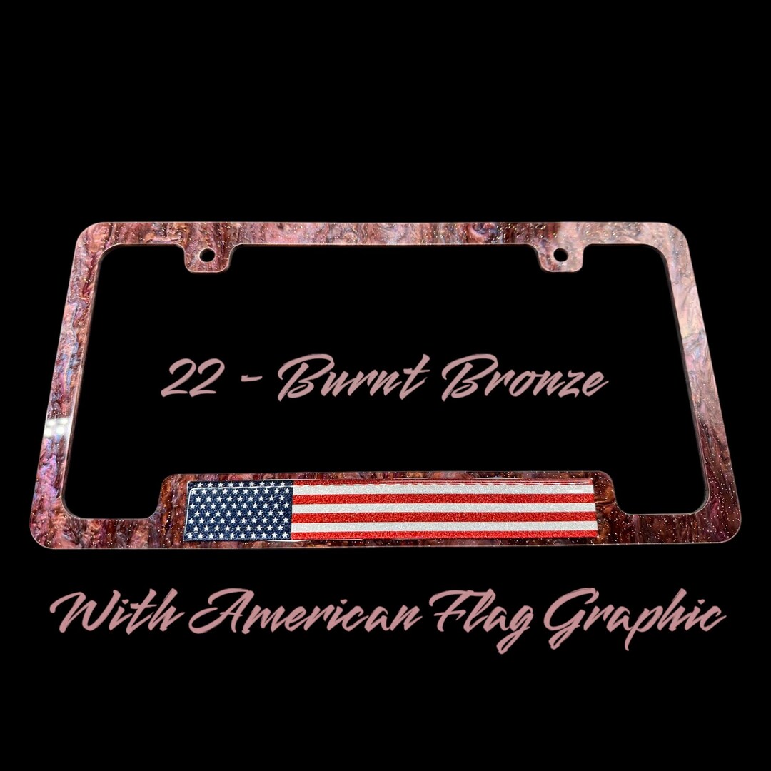 License Plate Frame Single, Brown Pearl Color, We the People, Truck ...