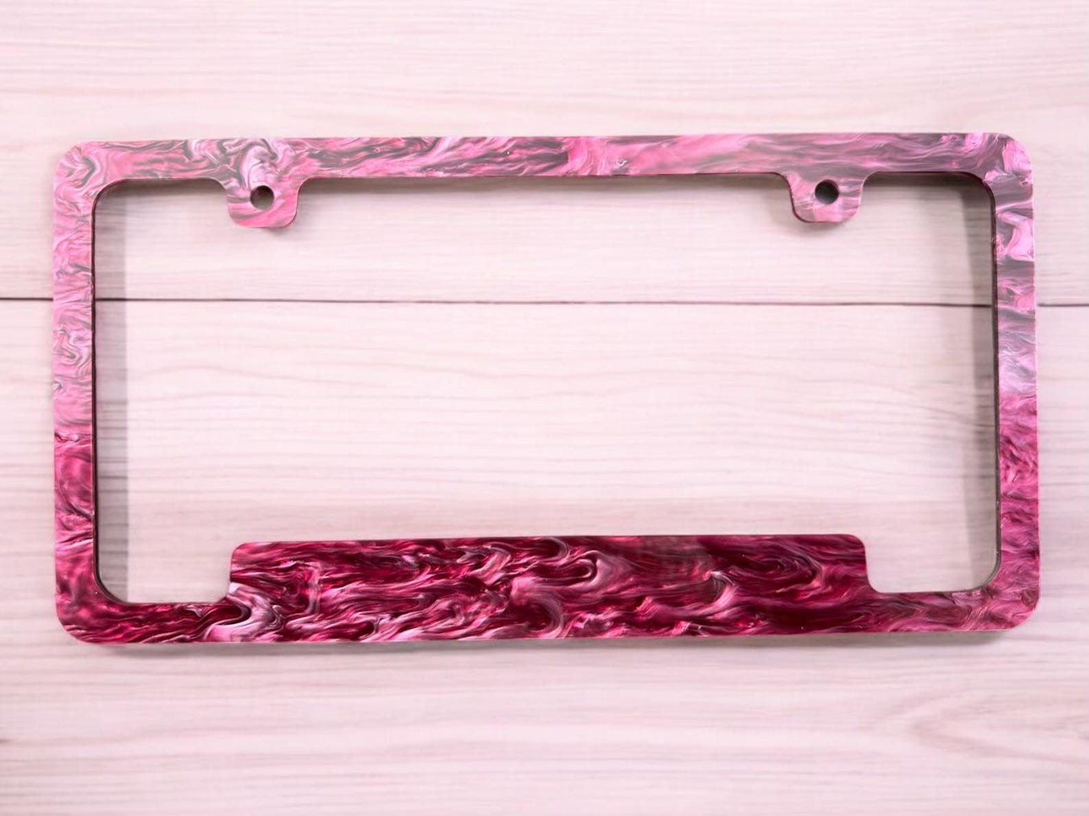 Pearl Acrylic License Plate Frame, Pink and Red Frames, 12x6" Frames ...
