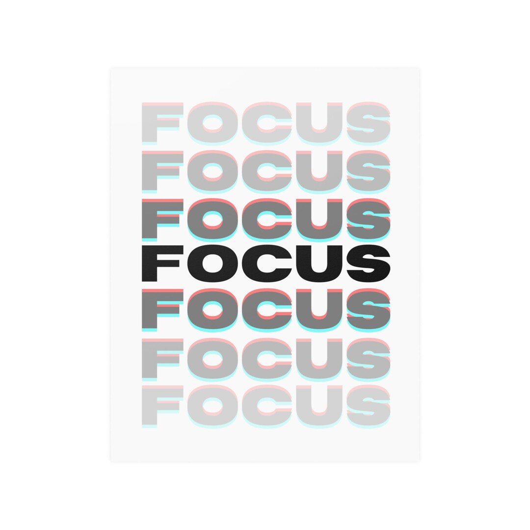 Focus Simple Minimalist Wall Art Decor Satin Posters (210gsm ...