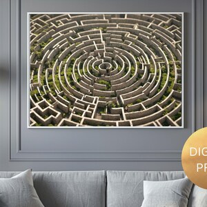 Maze Wall Art Print: Resizable Home Decor (digital Download) - Etsy