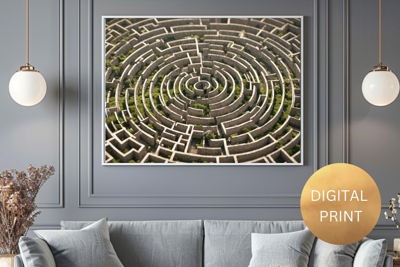 Maze Wall Art Print: Resizable Home Decor (digital Download) - Etsy