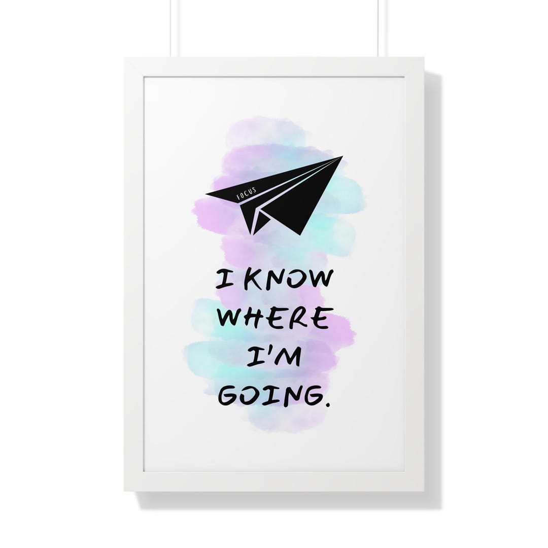 Paper Plane Inspirational Framed Poster: Home Office Wall Art - Etsy