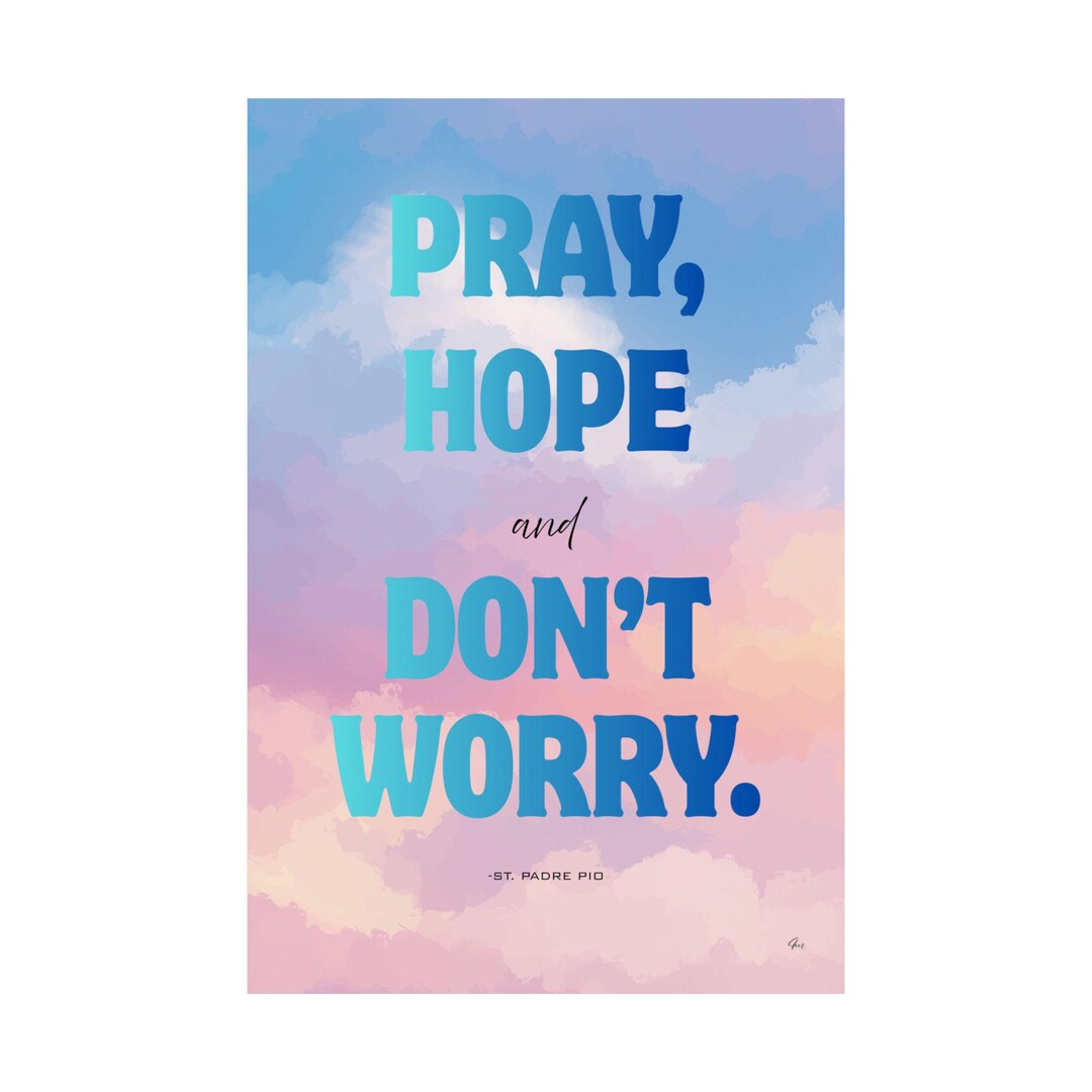 Padre Pio Quote Poster, Inspirational Religious Wall Art - Etsy