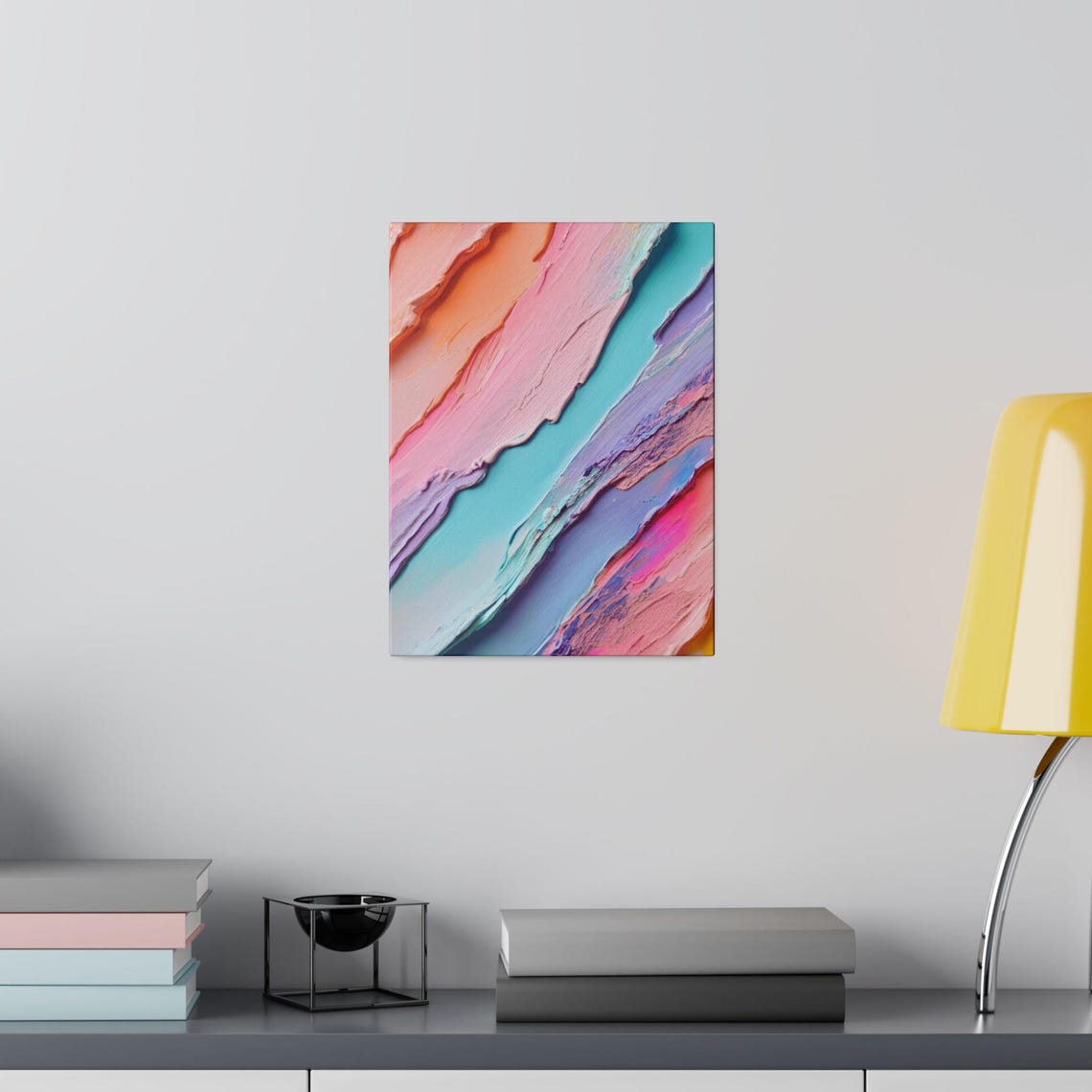 Pastel Colors Wall Art Decor in Various Sizes, 9x12