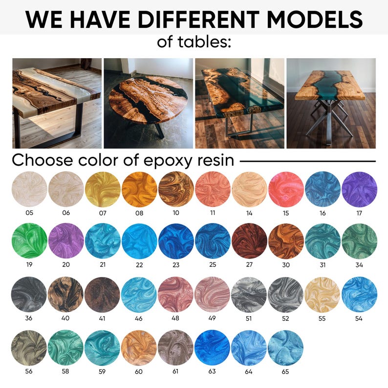 Computer Desk From Solid Wood Walnut With Resin Epoxy, Pc Desk River ...