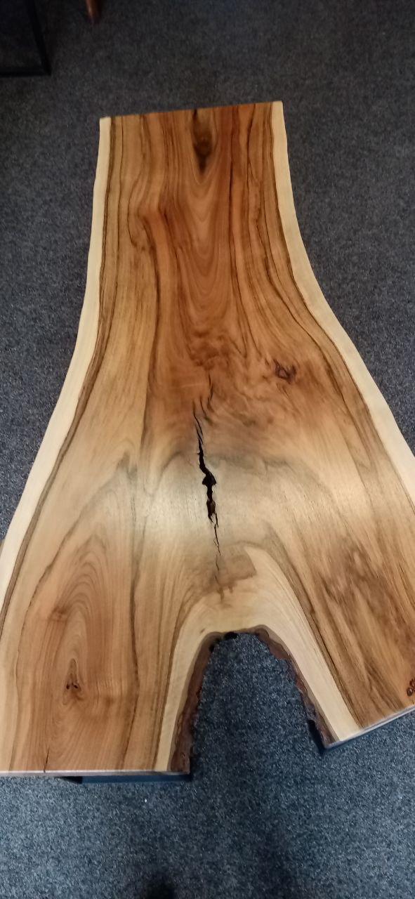 Custom Solid Wood Desk, Live Edge Wood Slabs, Unique Walnut Table for Kitchen & Dining Room ...