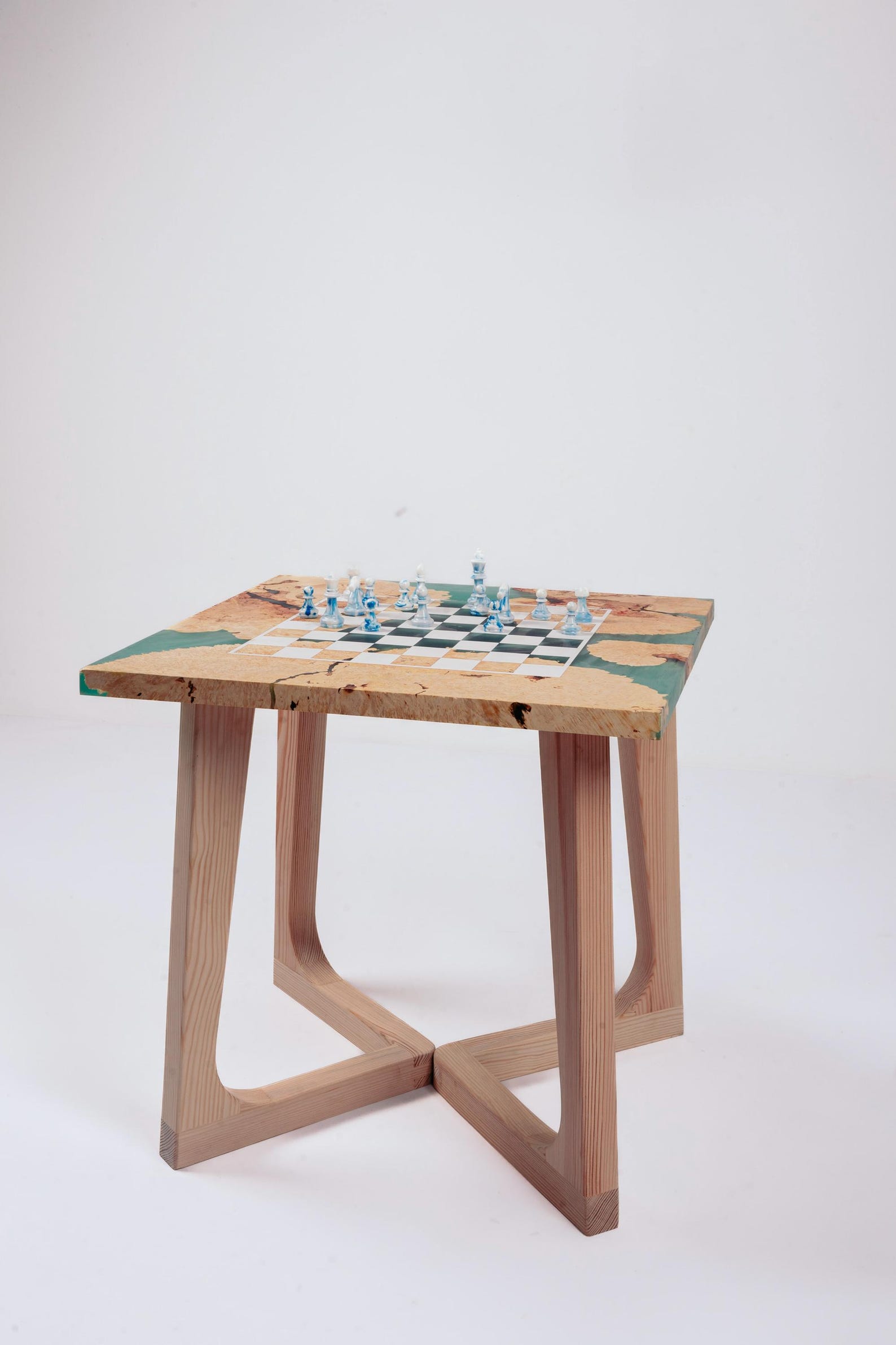 Handmade Epoxy Resin Chess Table, Unique Luxury Chess Set, Fathers Day ...