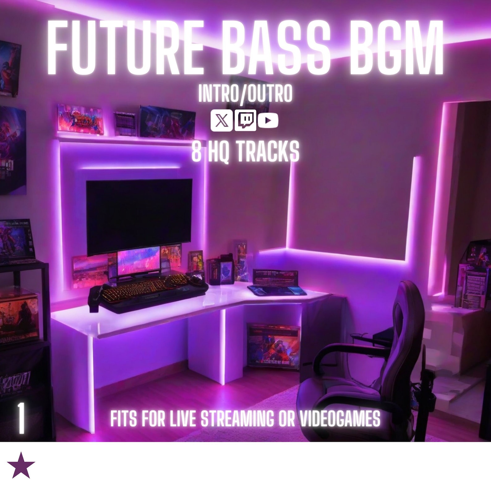 8 Future Bass Background Audio for Twitch, Youtube, Kick Live Streaming ...