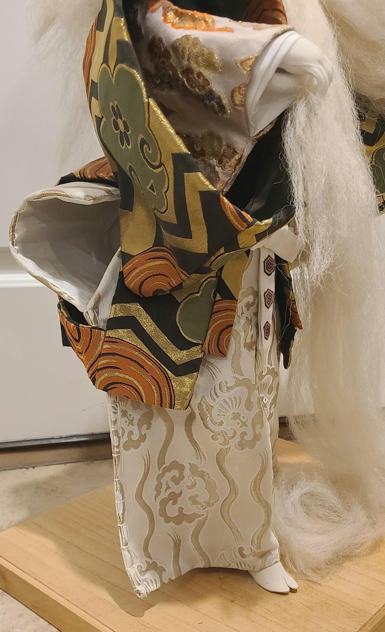 Vintage Japan Kabuki Lion Dancer White Doll on Stand 24" - Etsy