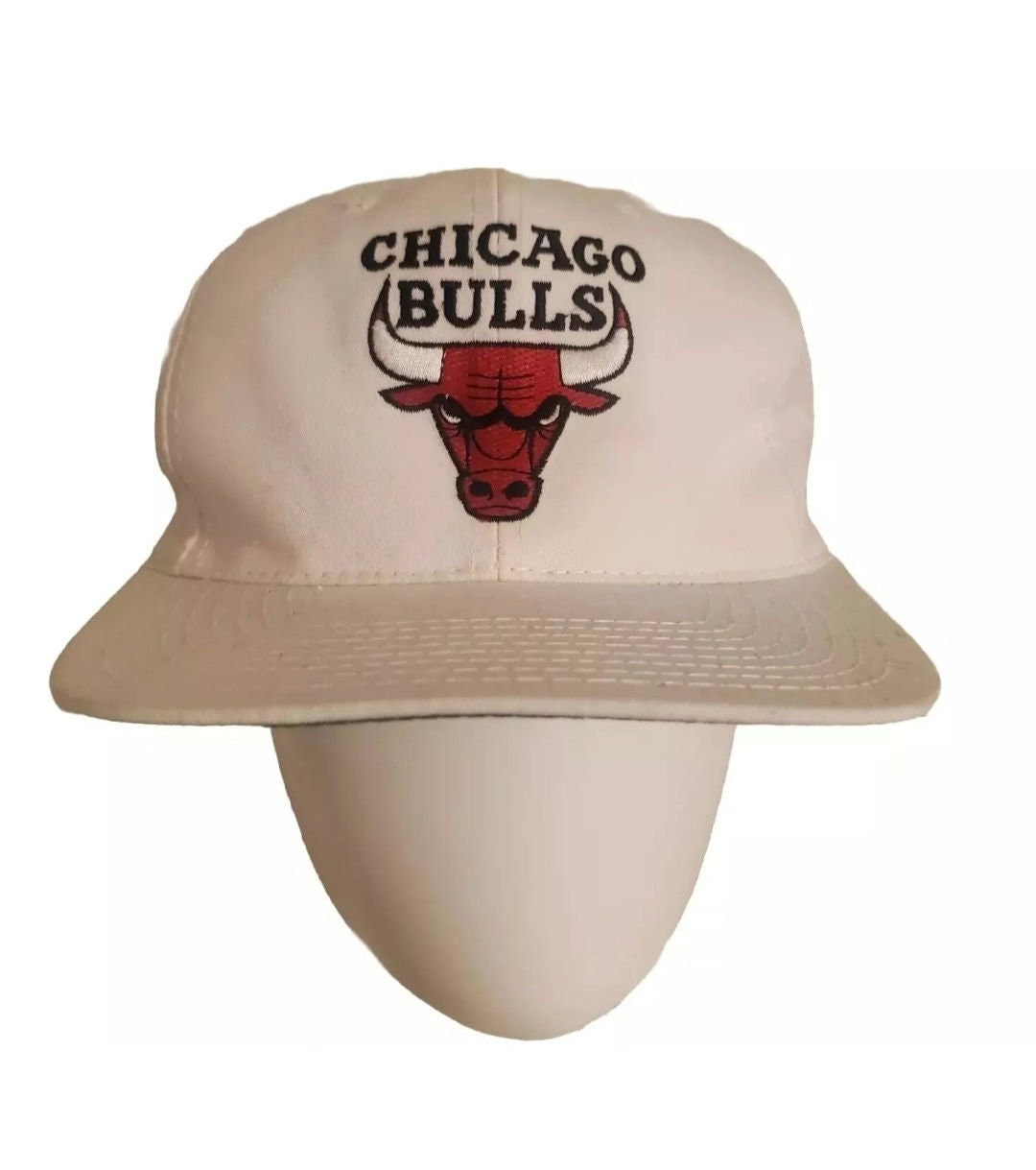Vintage Chicago Bulls Sears Brand Stadium Giveaway Cap White Adjustable ...