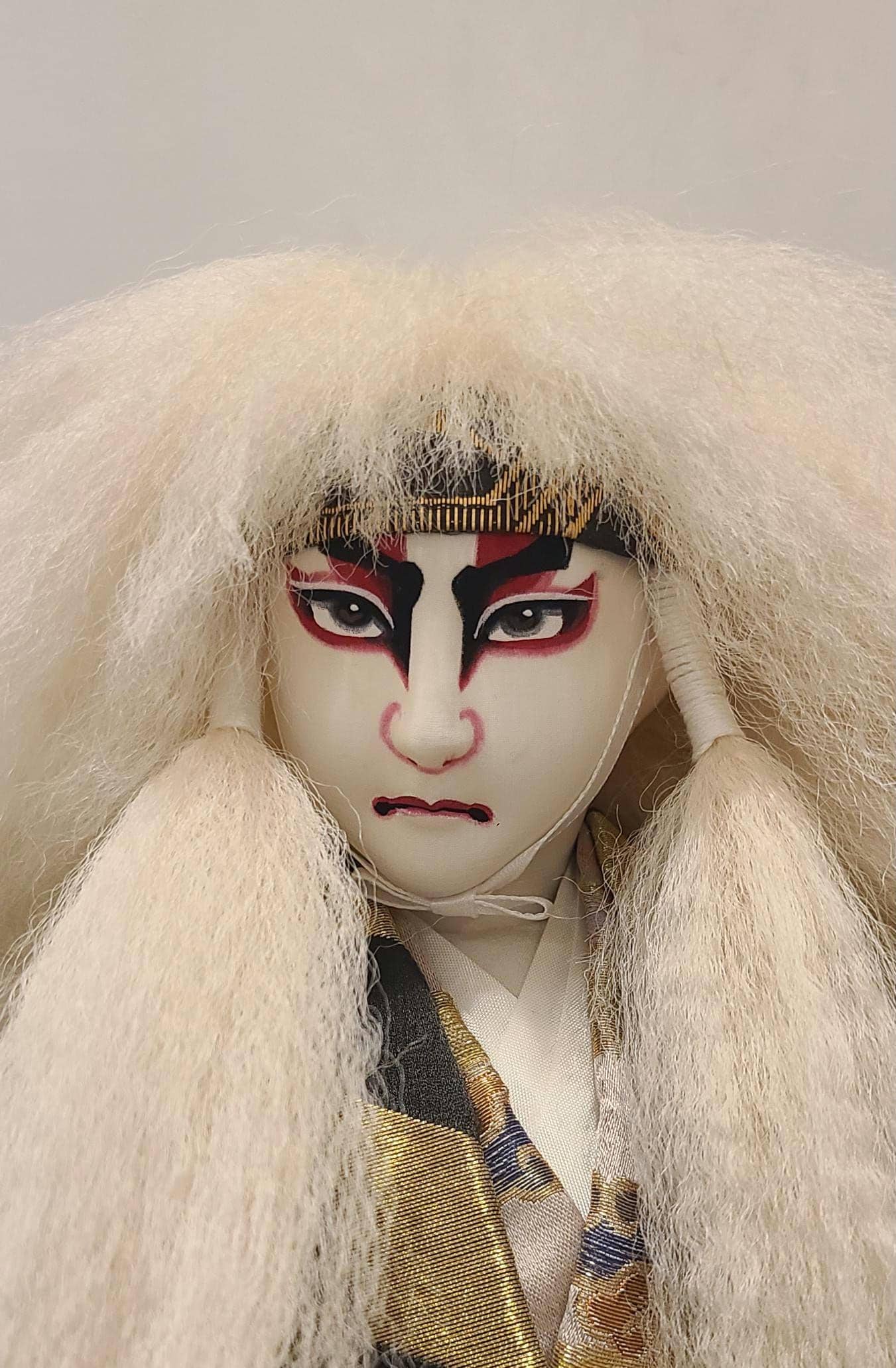 Vintage Japan Kabuki Lion Dancer White Doll on Stand 24" - Etsy